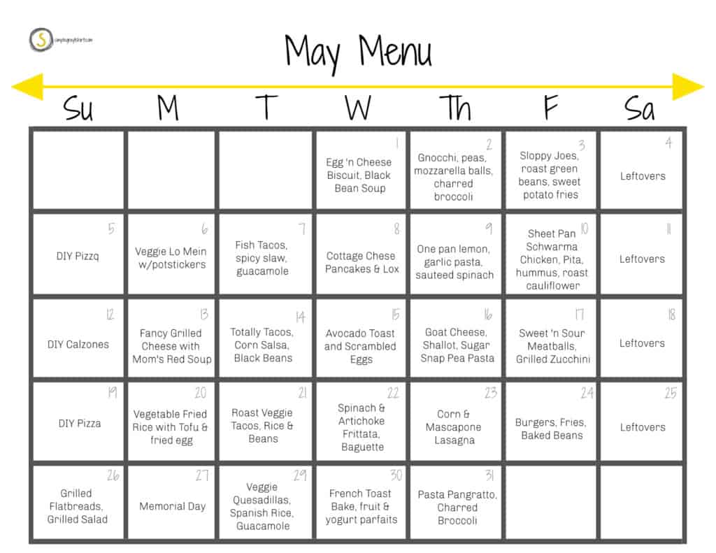 May Menu • Simple Gray T-Shirt