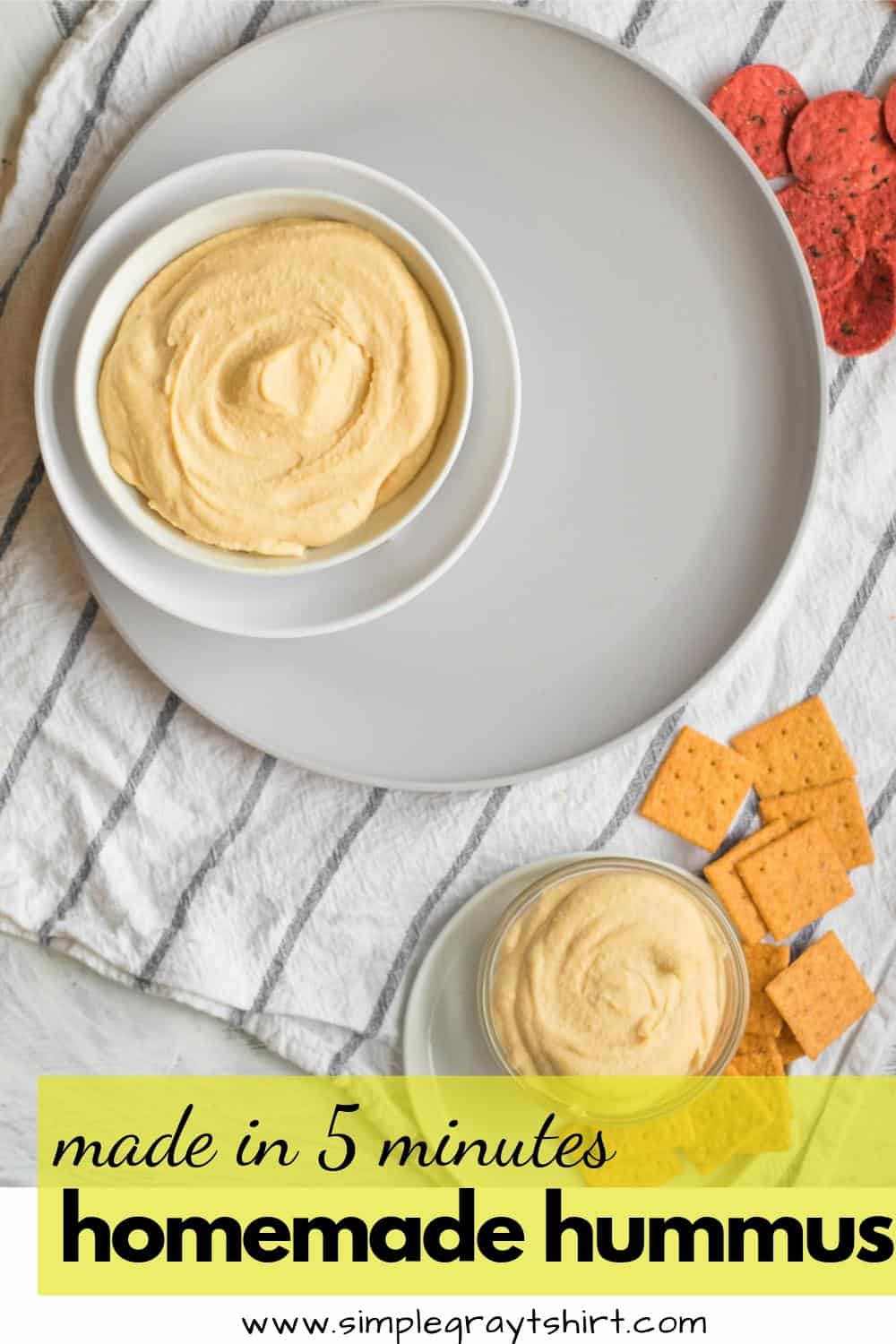 Simply the Best Homemade Hummus • Simple Gray T-Shirt