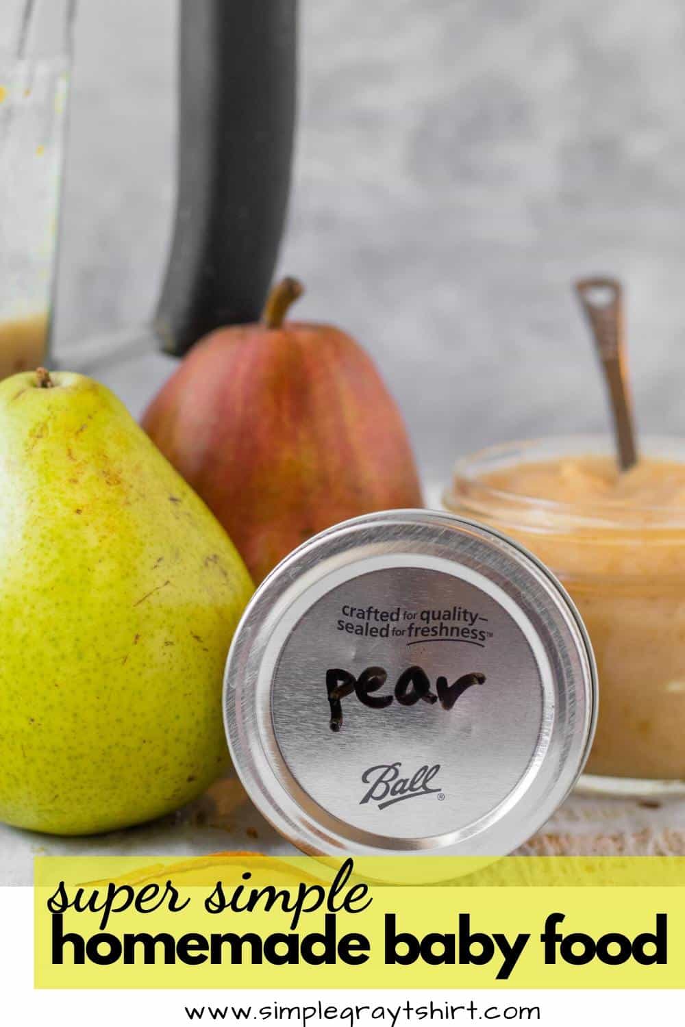 Purees 101 - Pear Puree • Simple Gray T-Shirt