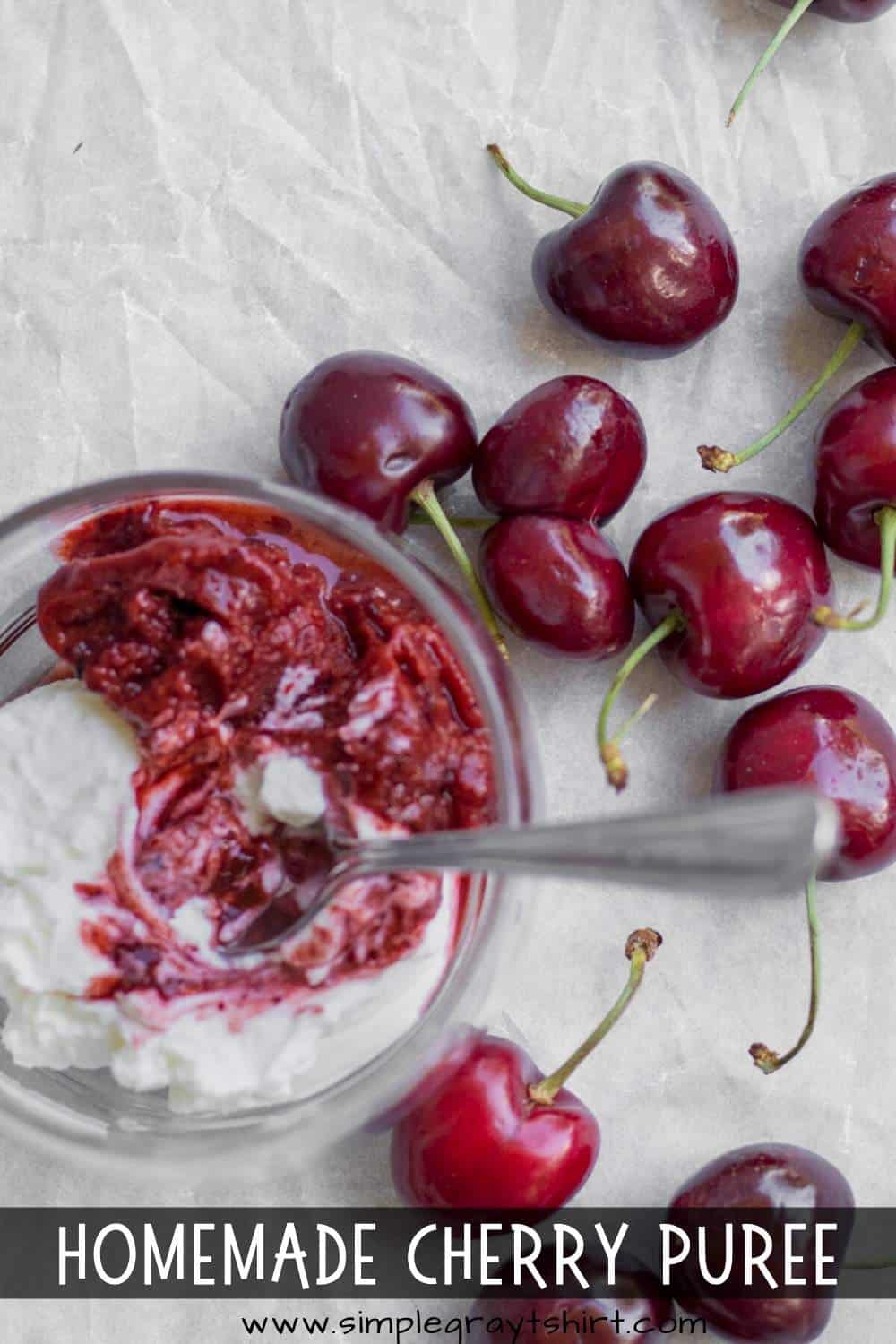 Homemade Baby Food - Cherry Puree • Simple Gray T-Shirt