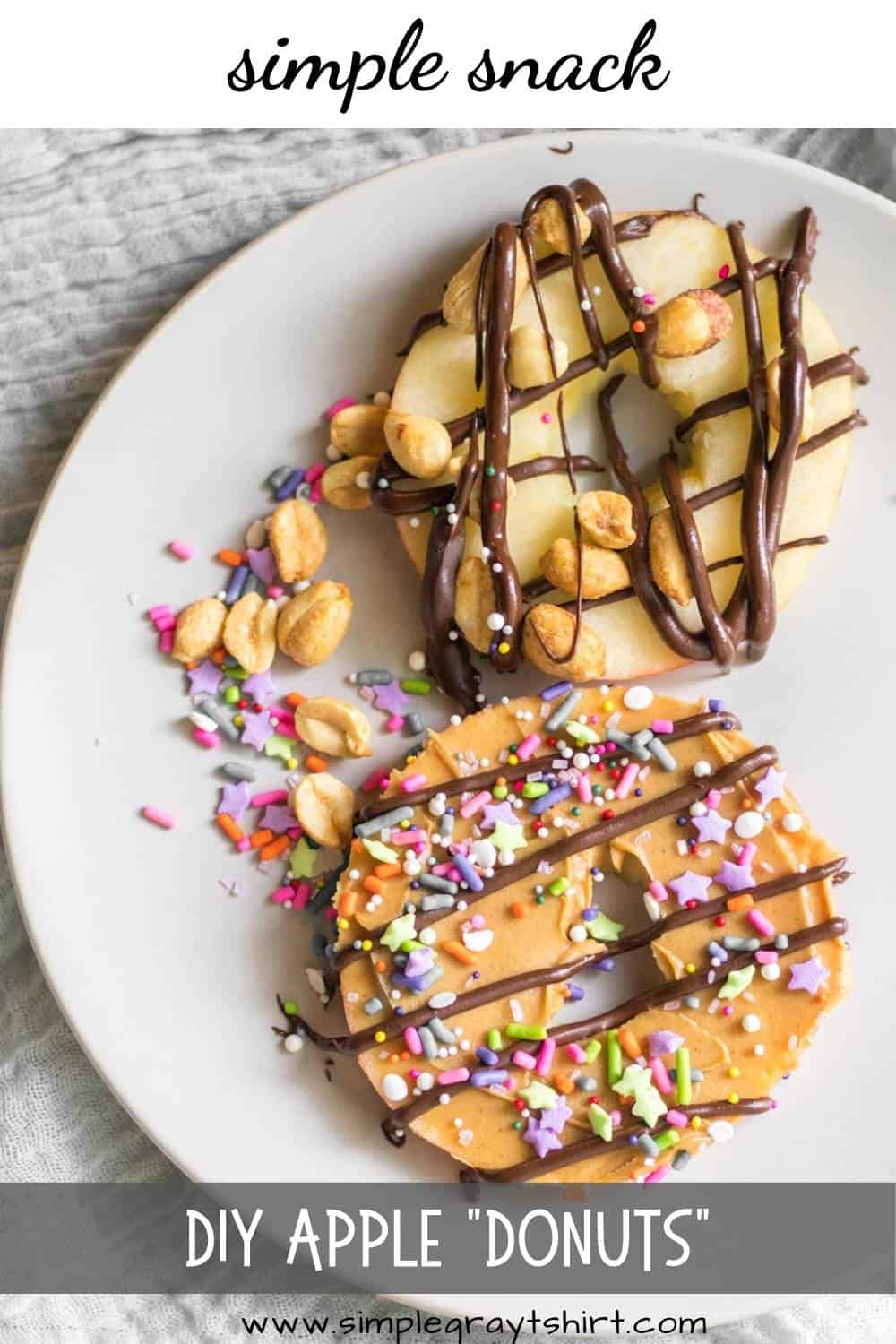 Simple, Healthy Apple Donuts • Simple Gray T-Shirt