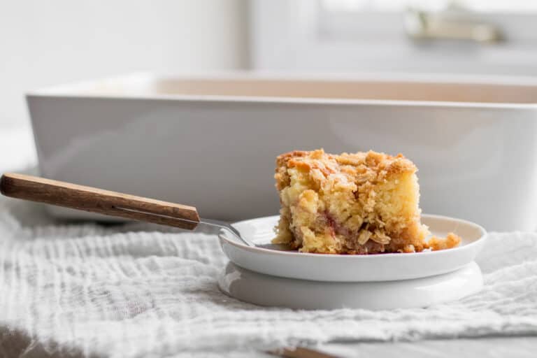 Simple Coffee Cake with Strawberry Jam • Simple Gray T-Shirt