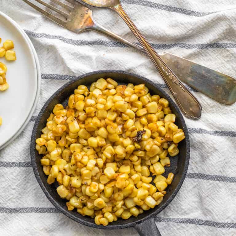 Simple Charred Corn • Simple Gray T-Shirt