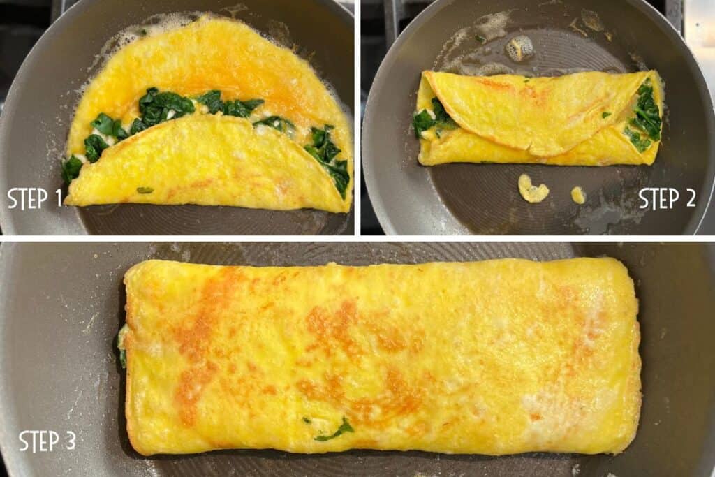 Simple Spinach Feta Omelette (10 Minute Breakfast) • Simple Gray T-Shirt