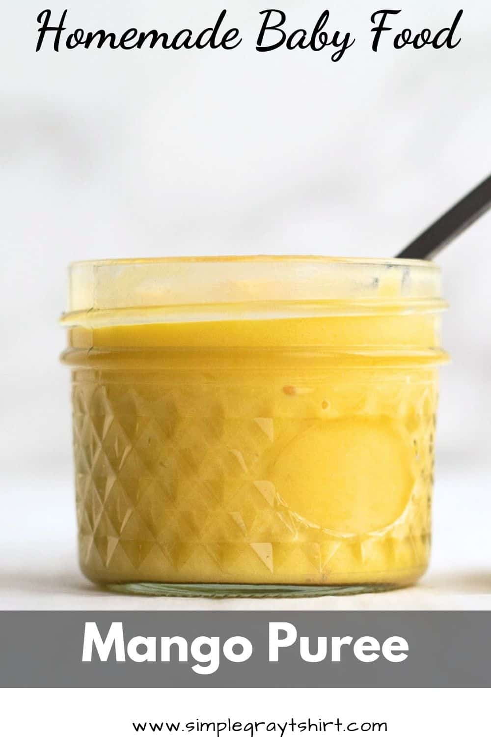 Frozen Mango Puree for Babies • Simple Gray T-Shirt