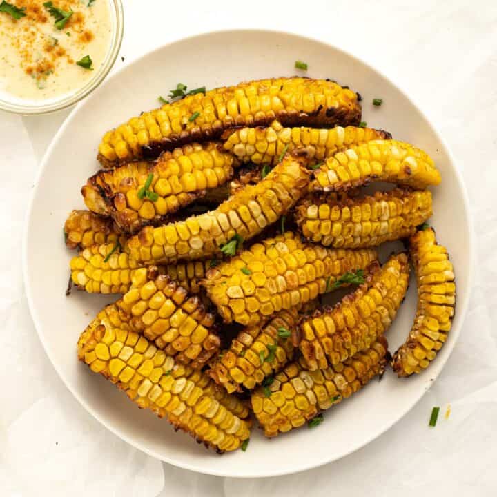 4-Ingredient Super Simple Corn Ribs • Simple Gray T-Shirt