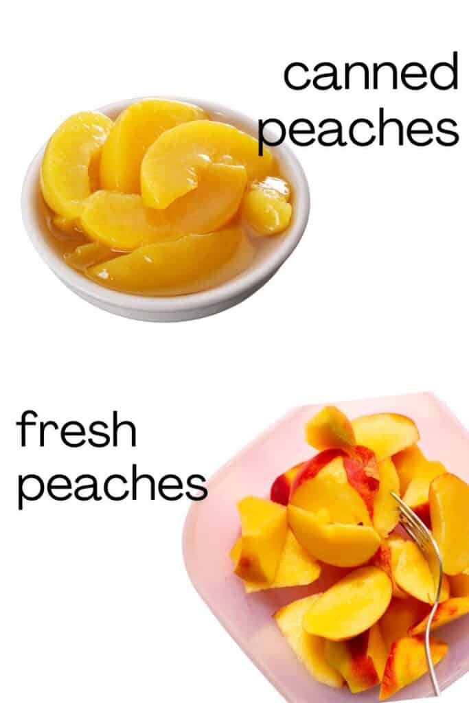 5-Ingredient Peach Cobbler With Cake Mix • Simple Gray T-Shirt