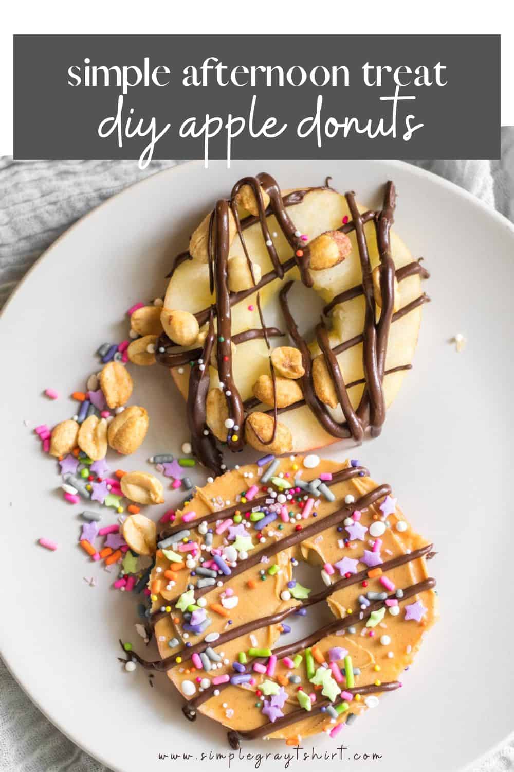 Easy No-Bake Donut Apples • Simple Gray T-Shirt