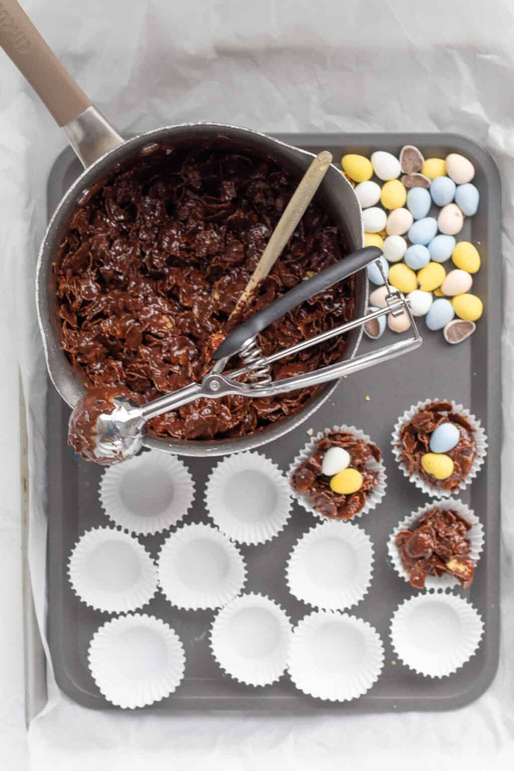 Chocolate No Bake Corn Flakes Cakes • Simple Gray T-Shirt