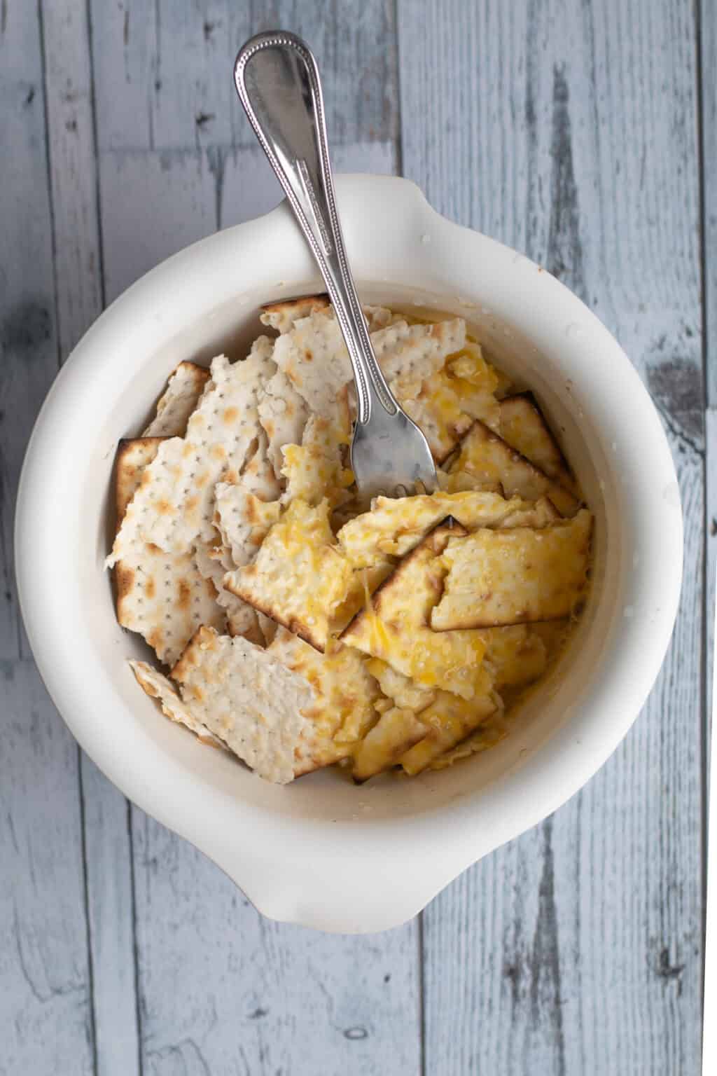 Fried Matzo (aka Matzo Brei) for Passover • Simple Gray T-Shirt
