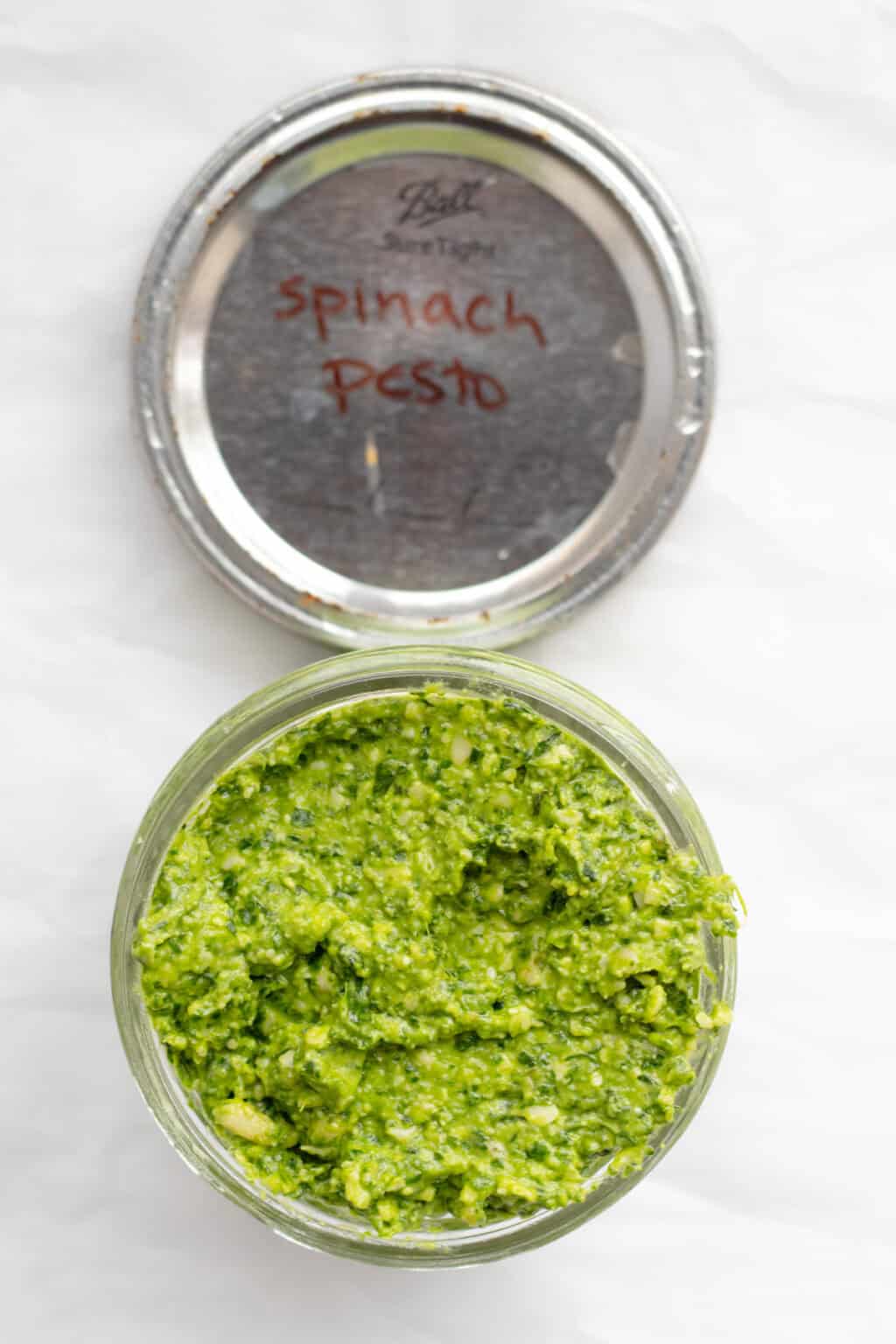 5-Minute Spinach Pesto (No Basil Needed!) • Simple Gray T-Shirt