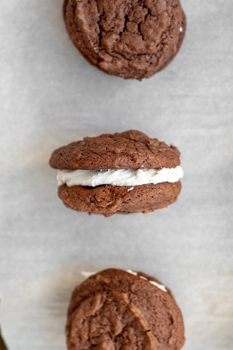 4-Ingredient Chocolate Sandwich Cookies (from a cake mix) • Simple Gray ...